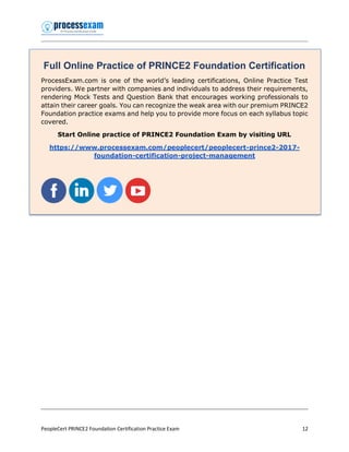 Get Ready to Crack PeopleCert PRINCE2 Foundation Certification Exam | PDF