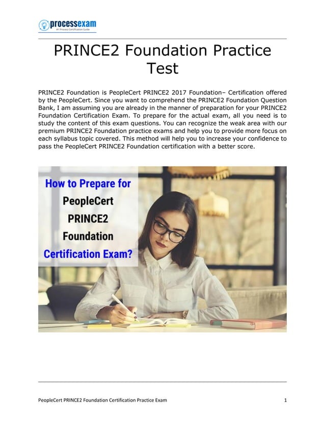 Get Ready to Crack PeopleCert PRINCE2 Foundation Certification Exam | PDF