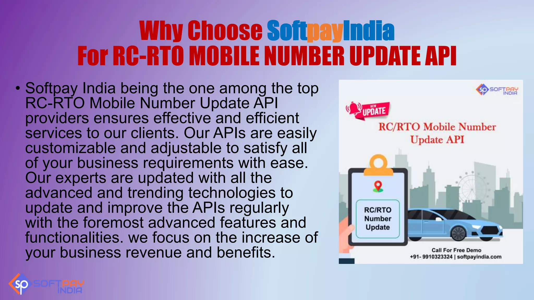 Get RTO Mobile Number Update API at best Price.pptx