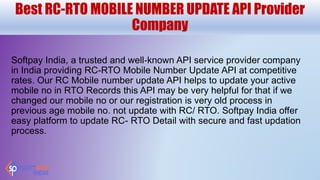 Get RTO Mobile Number Update API at best Price.pptx