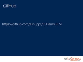 Get Some Rest - Taking Advantage of the SharePoint 2013 REST API | PPT
