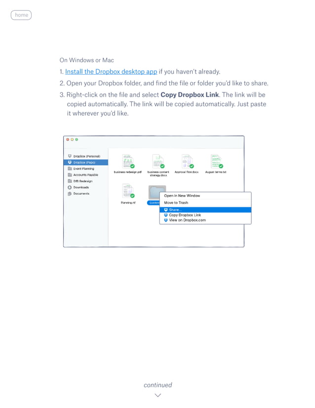 Get Started with Dropbox | PDF