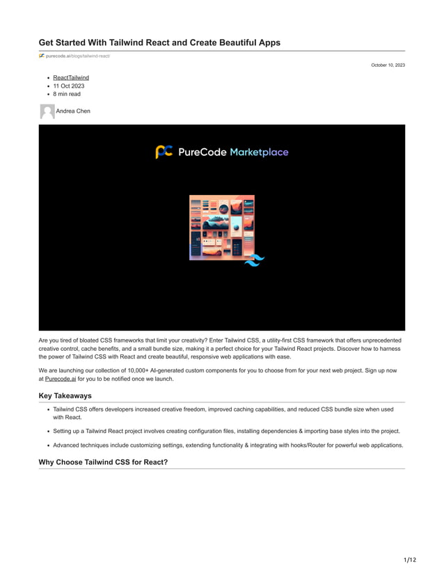 Get Started With Tailwind React and Create Beautiful Apps.pdf