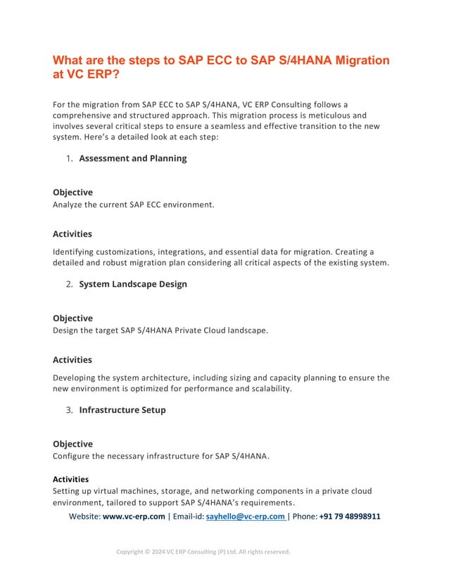 Get Started with this Complete SAP ECC to SAP S/4HANA Migration Guide (2024) | PDF