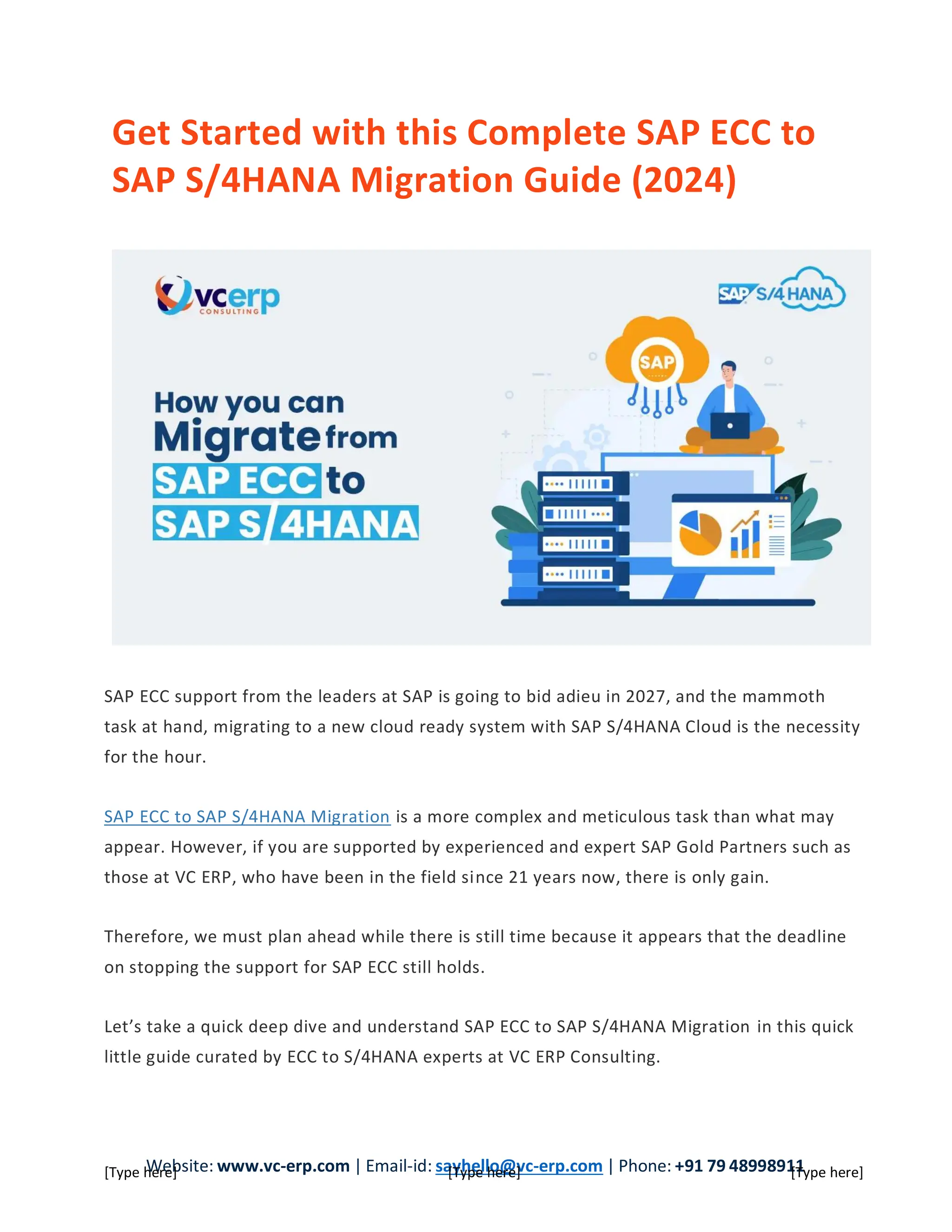 Complete SAP ECC to SAP S/4HANA Migration Guide 2024 | PDF