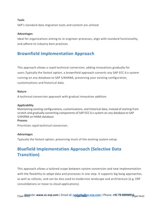 Complete SAP ECC to SAP S/4HANA Migration Guide 2024 | PDF