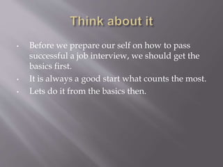 Get the basics first | PPT