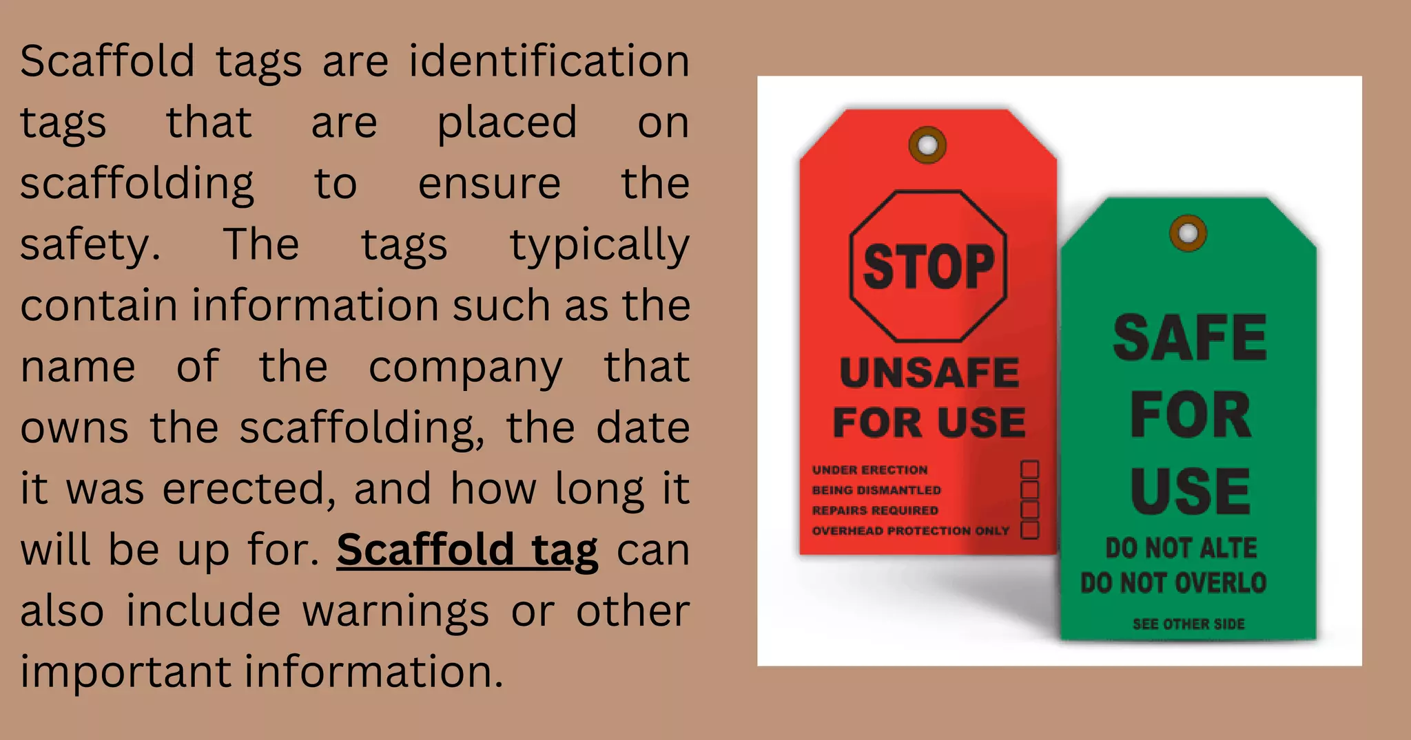 Get The Best Scaffold Tag For Your Safety | PDF