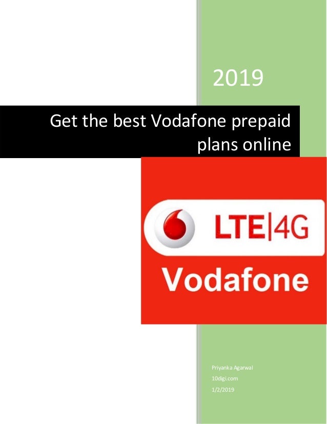Get the best Vodafone prepaid plans online