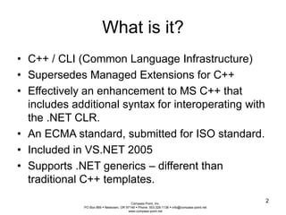 Get the Gist: C++/CLI | PPT