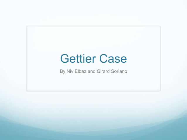 Gettier case | PPTX