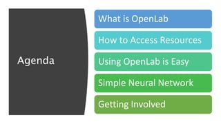 Getting a Neural Network Up and Running with OpenLab | PPT