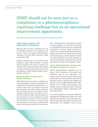 Getting IDMP Ready via Modern Product Data Management | PDF