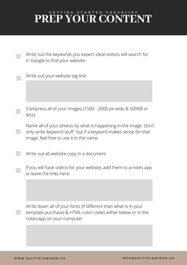 Getting started-checklist | PDF | Technology & Computing