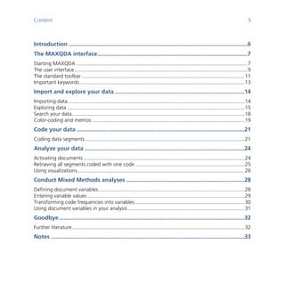 How to get started with MAXQDA | PDF