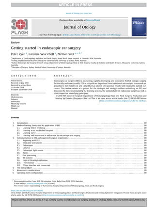 Getting started-in-endoscopic-ear-surgery | PDF