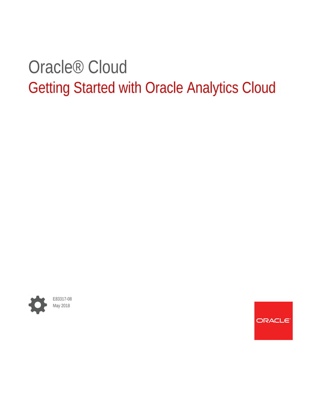 Getting Started Oracle Analytics Cloud Pdf