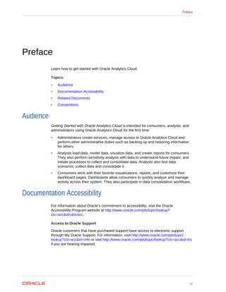 Getting started-oracle-analytics-cloud | PDF