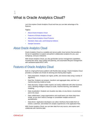 Getting started-oracle-analytics-cloud | PDF