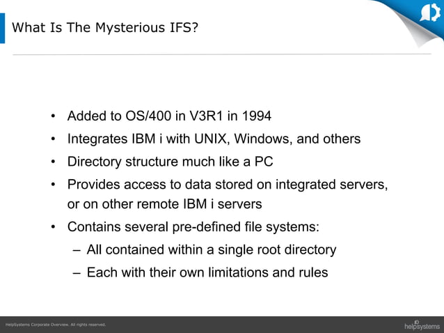 Getting Started with IBM i Security: Integrated File System (IFS) | PDF