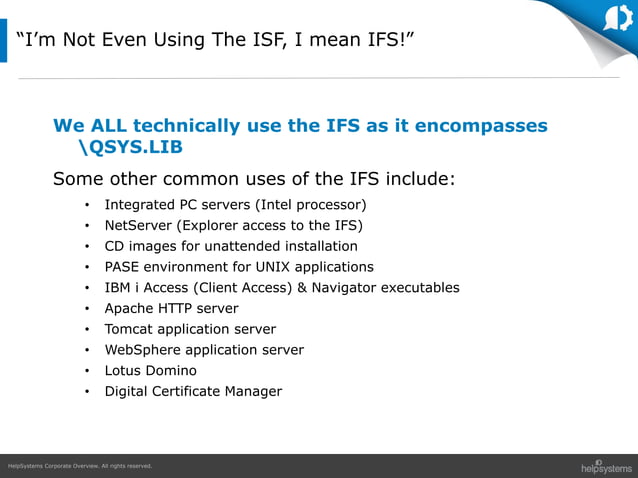 Getting Started with IBM i Security: Integrated File System (IFS) | PDF