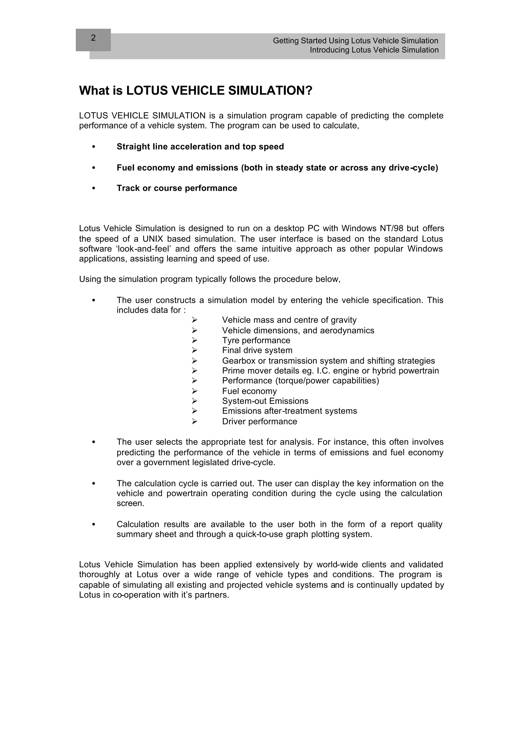 Getting started-with-lotus-vehicle-simulation | PDF