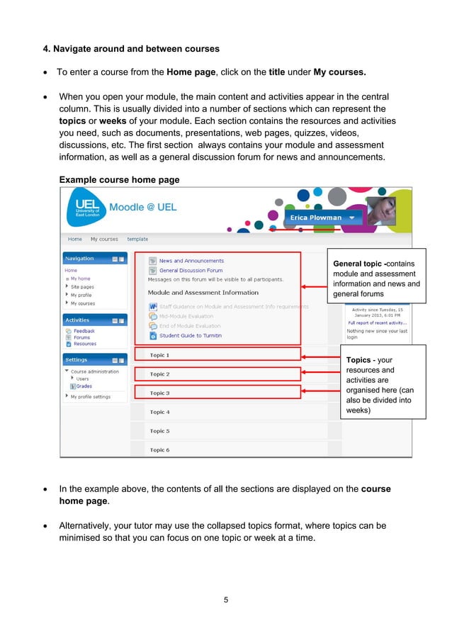 Getting started-with-moodle - students | PDF