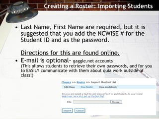 Getting Started With Quia Part1 | PPT