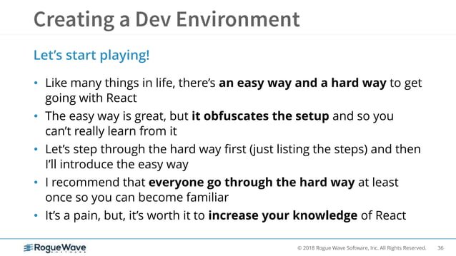 Intro to React | PPTX | Web Development | Internet