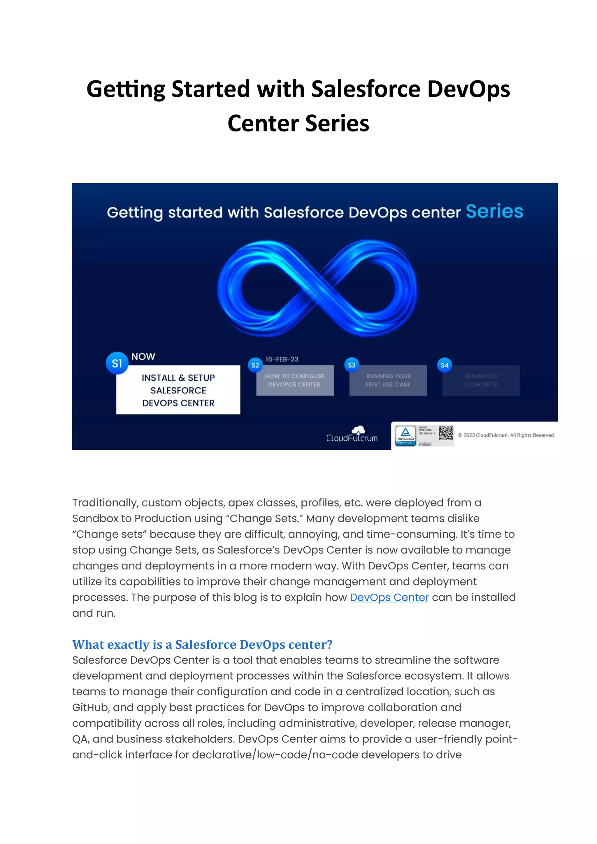 Getting Started with Salesforce DevOps Center Series | PDF