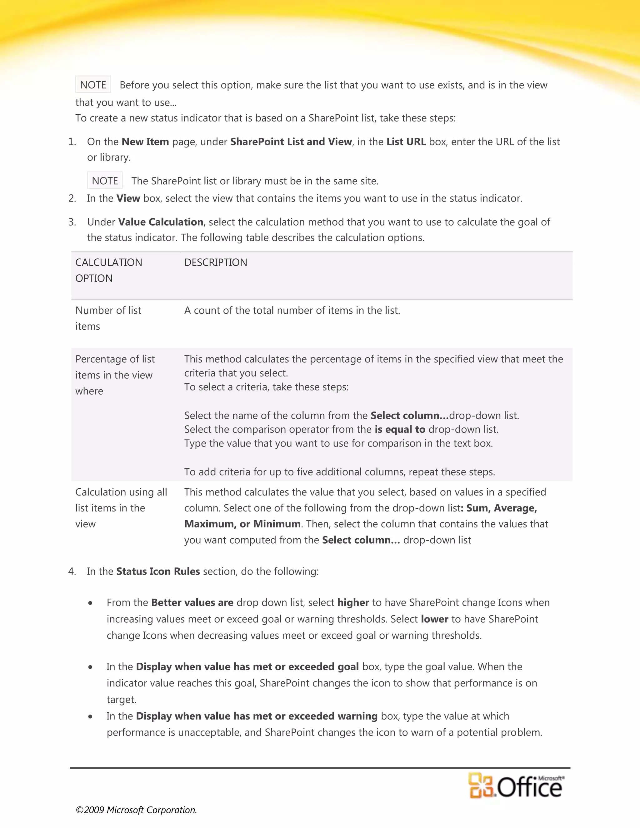 Getting Started with SharePoint Status Indicators - EPC Group | DOCX