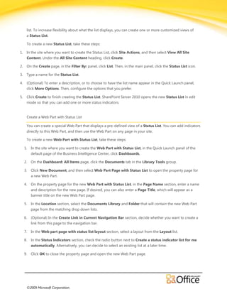 Getting Started with SharePoint Status Indicators - EPC Group | DOCX