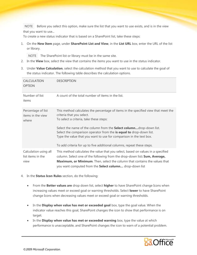Getting Started with SharePoint Status Indicators - EPC Group | DOCX
