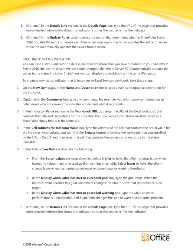 Getting Started with SharePoint Status Indicators - EPC Group | DOCX