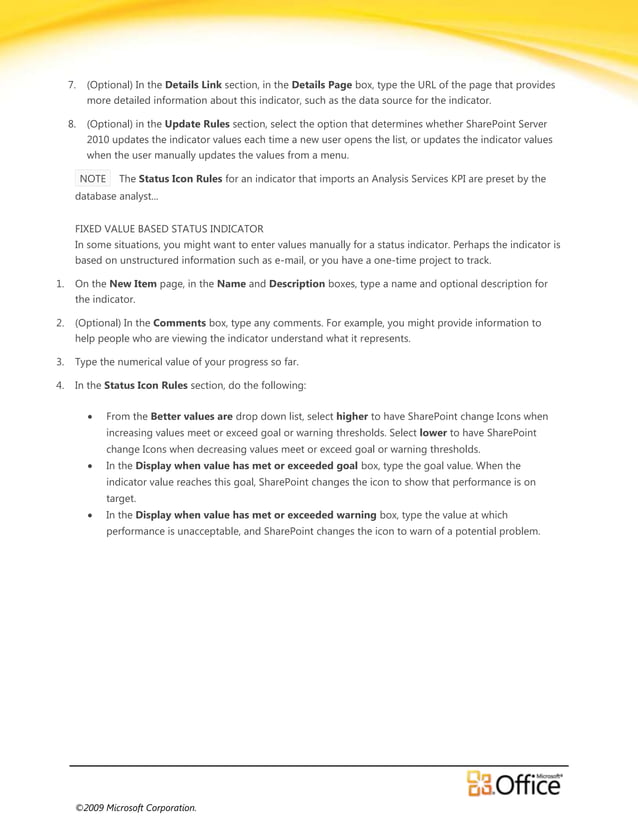 Getting Started with SharePoint Status Indicators - EPC Group | DOCX