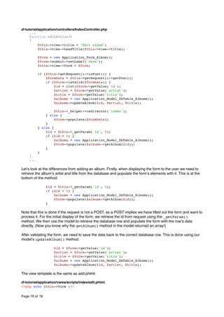 Getting started-with-zend-framework | PDF | Databases | Computer Software and Applications