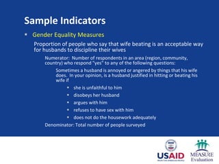 Getting the G into M&E: Gender and Monitoring and Evaluation | PPTX