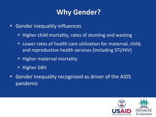 Getting the G into M&E: Gender and Monitoring and Evaluation | PPTX