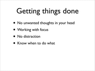 Getting Things Done 5 min. version | PDF