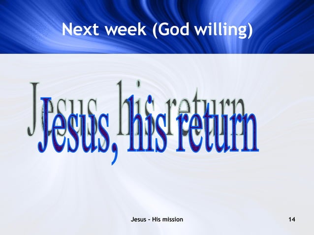 Getting To Know Jesus His Mission | PPT