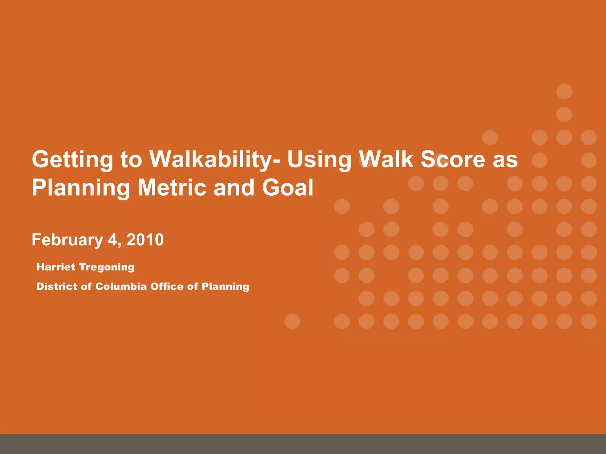 Getting To Walkability | PDF