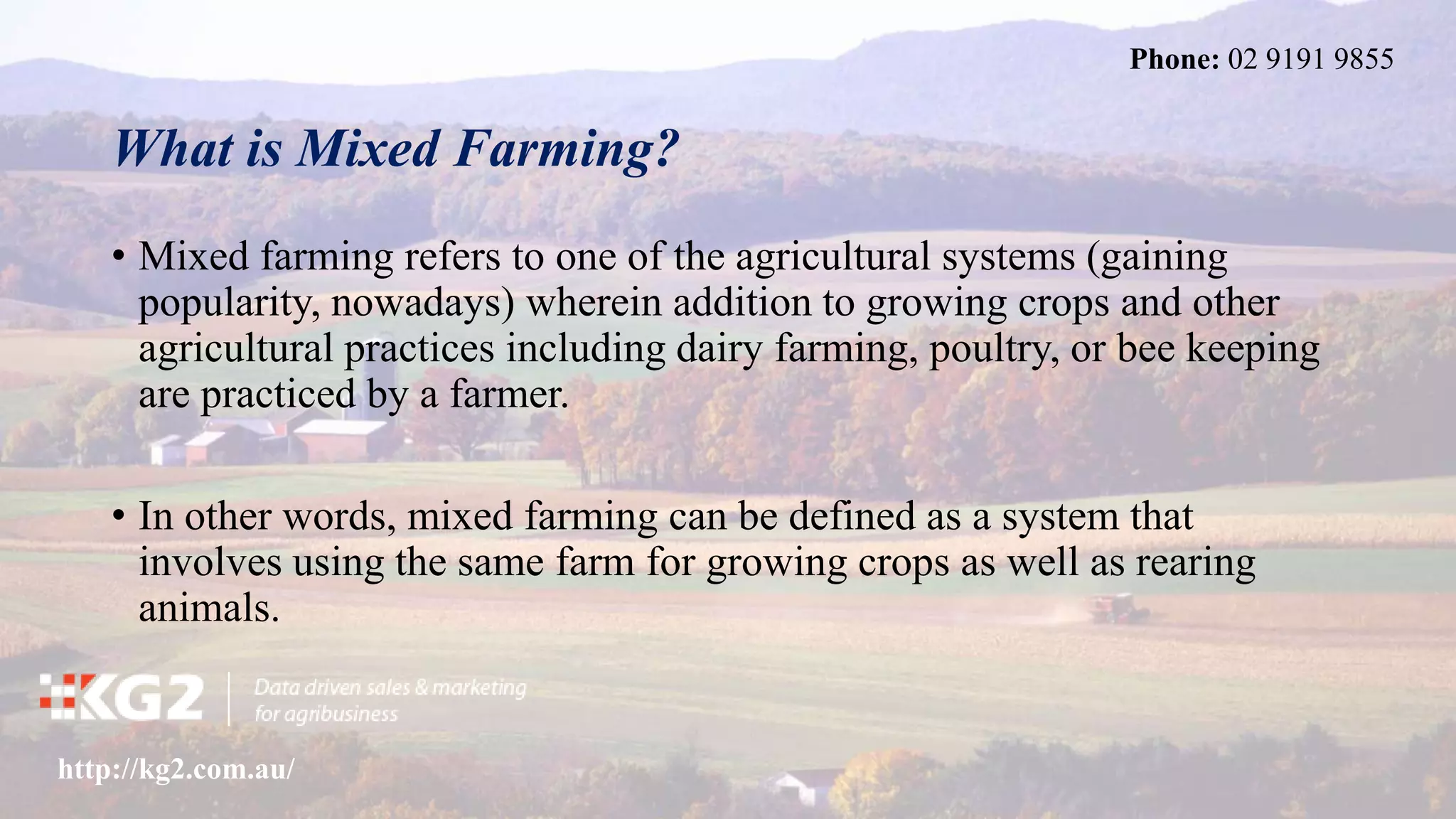 Getting Acquainted with Mixed Farming | PPTX