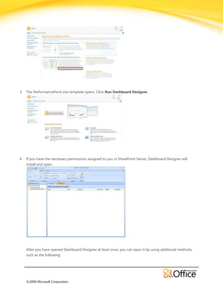 Getting Acquainted with PerformancePoint Dashboard designer - SharePoint 2010 | DOCX ...