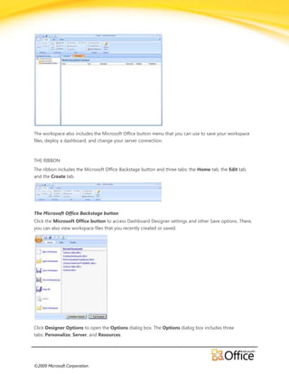 Getting Acquainted with PerformancePoint Dashboard designer - SharePoint 2010 | DOCX ...