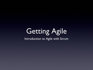 Getting agile | PPT