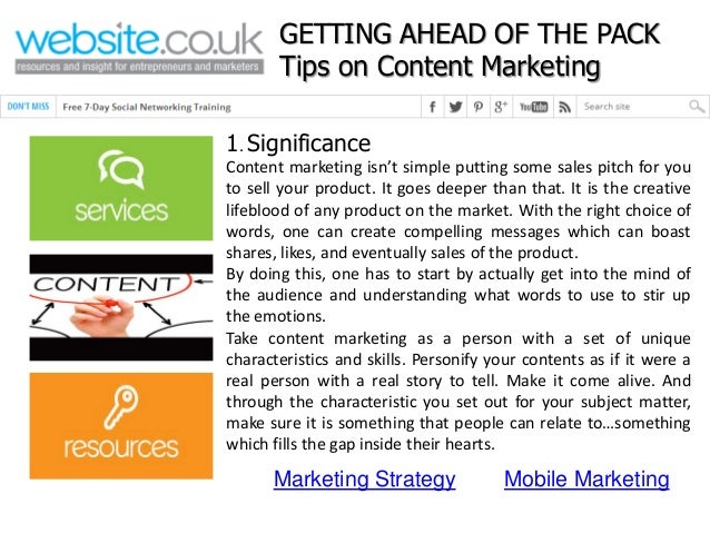 Getting ahead of the pack