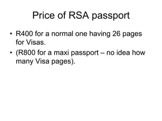 Getting a South African passport | PDF