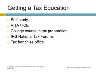 Getting a Tax Education | PPTX