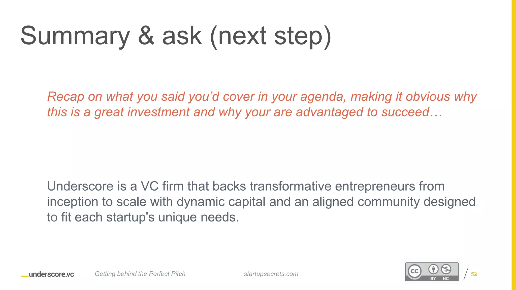 Getting Behind the Perfect Pitch - U First 2019 | PPT