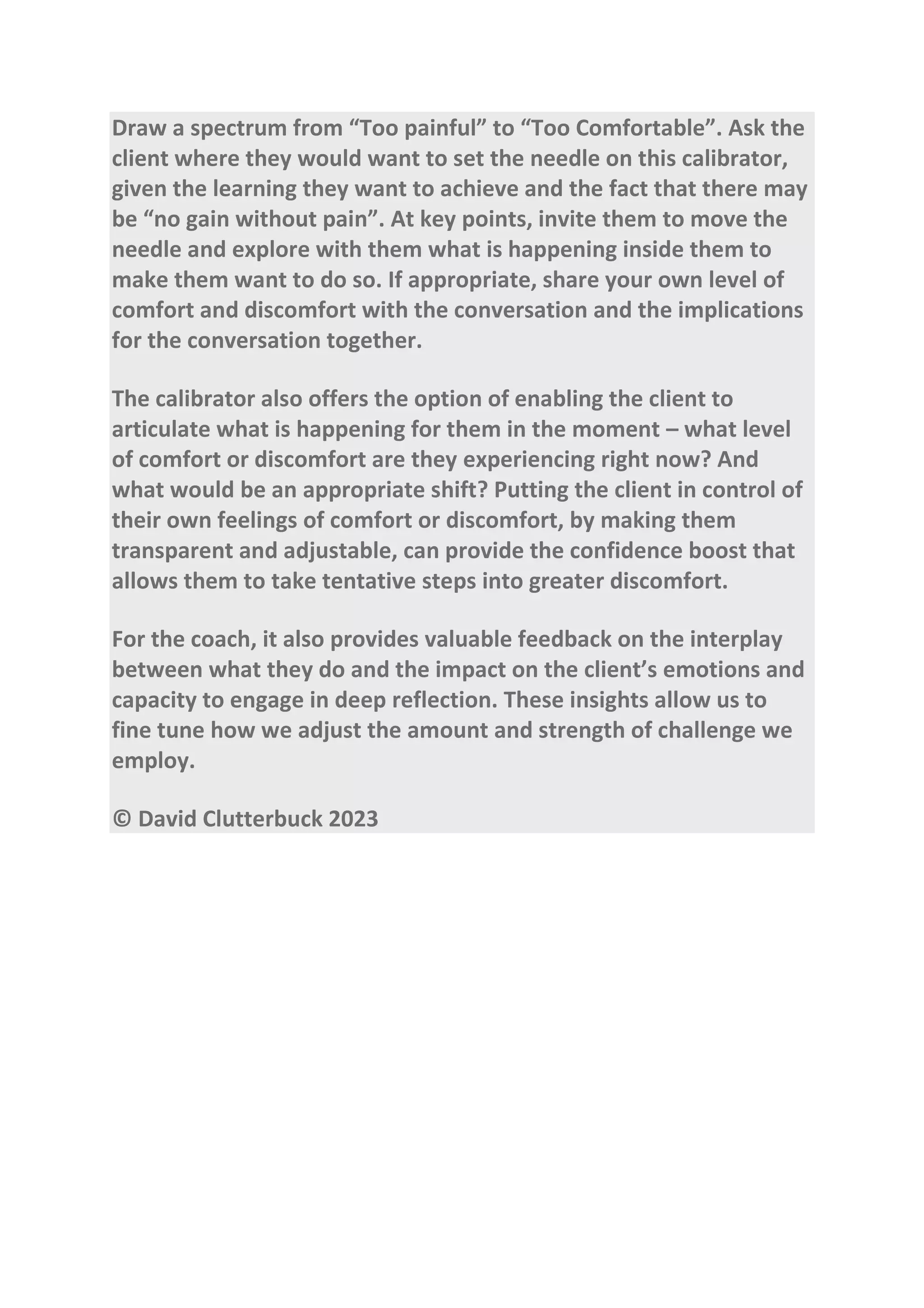 Getting comfortable with discomfort, by Professor David Clutterbuck | PDF